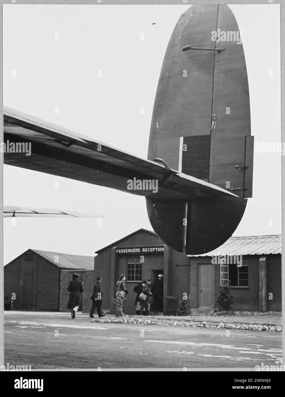 RAF Station Lyneham in 1945 features the passenger reception building ...