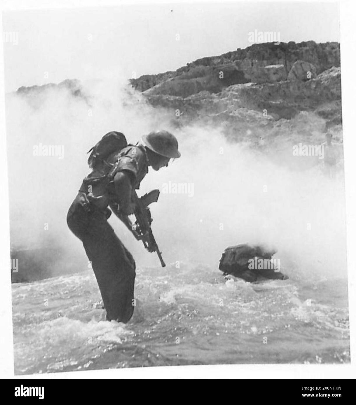 INVASION TRAINING BY TROOPS OF THE ALLIED NATIONS - Rocky and shelving ...