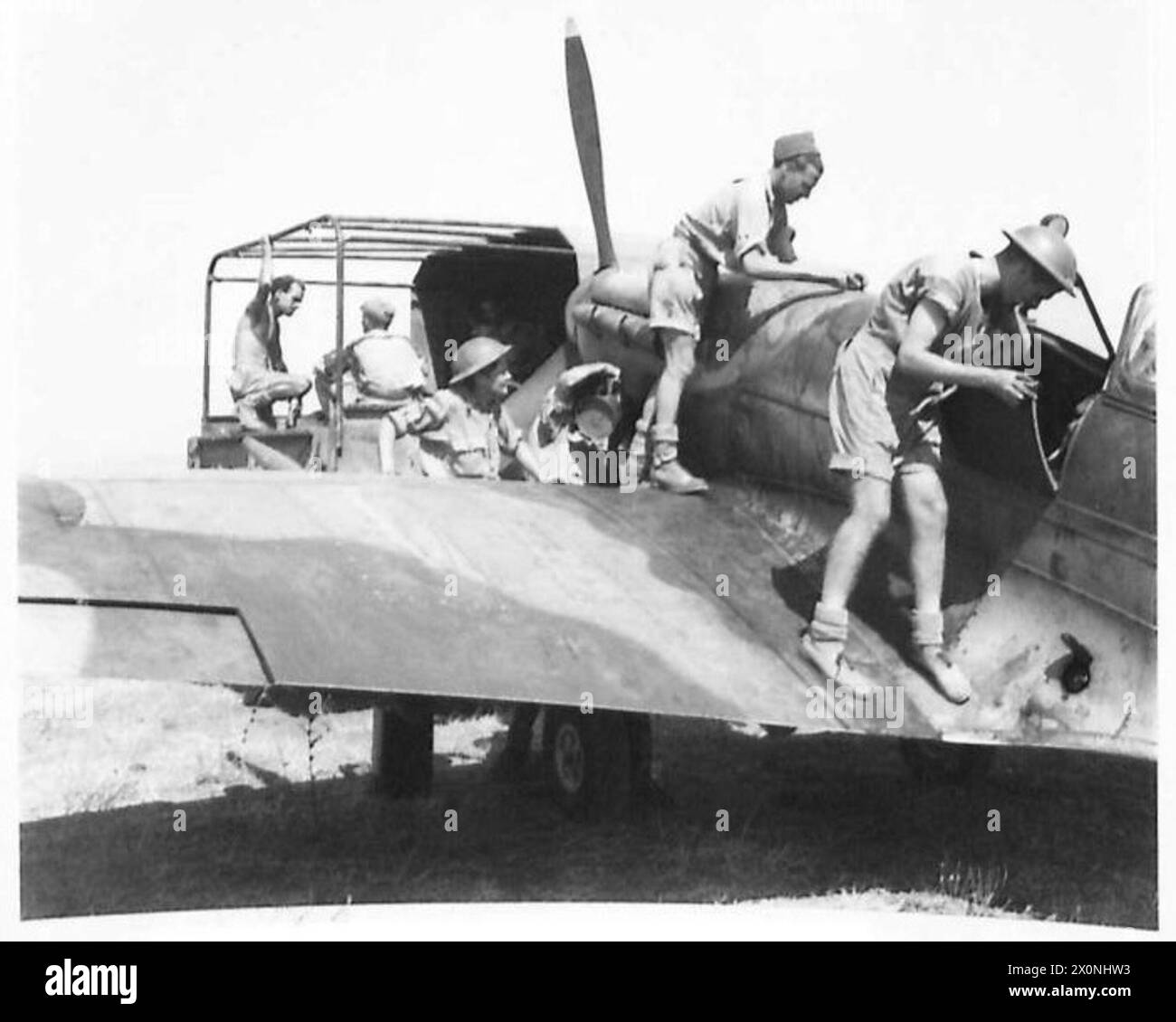 Spitfire on the ground Cut Out Stock Images & Pictures - Alamy
