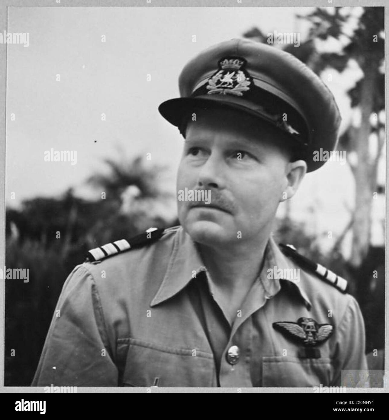 Captain H.M. Bowes-Lyon flying a BOAC aircraft on wartime routes in ...