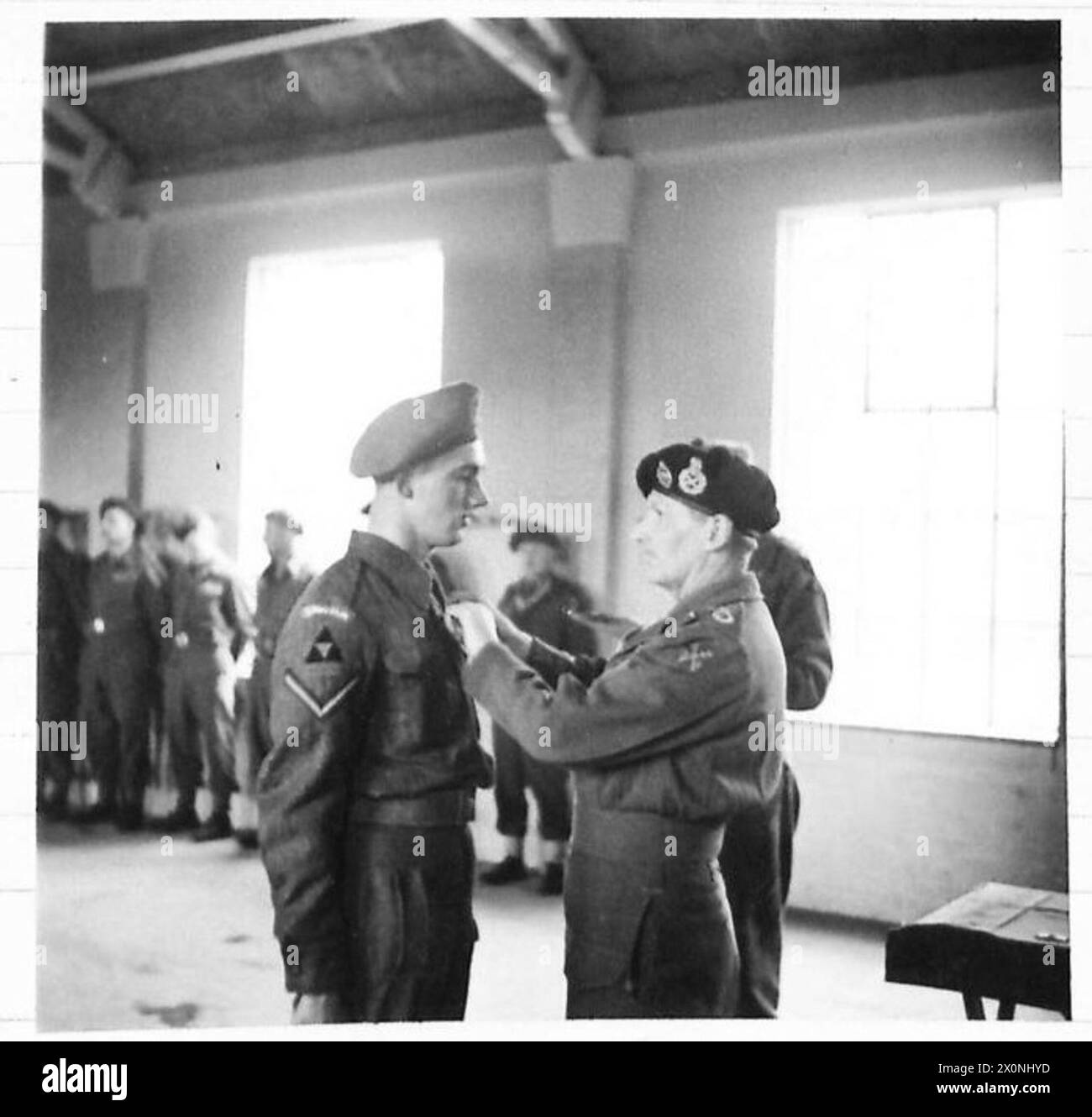 Field-Marshal Montgomery presents the Military Medal to Lance Corporal ...