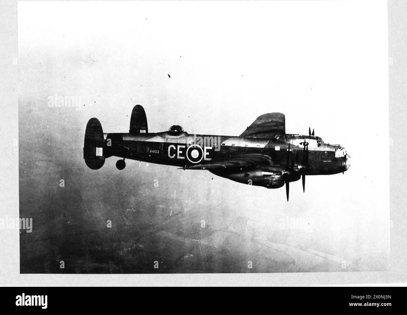 AVRO LANCASTER Mark I - Four Rolls-Royce XX engines. Photographic ...