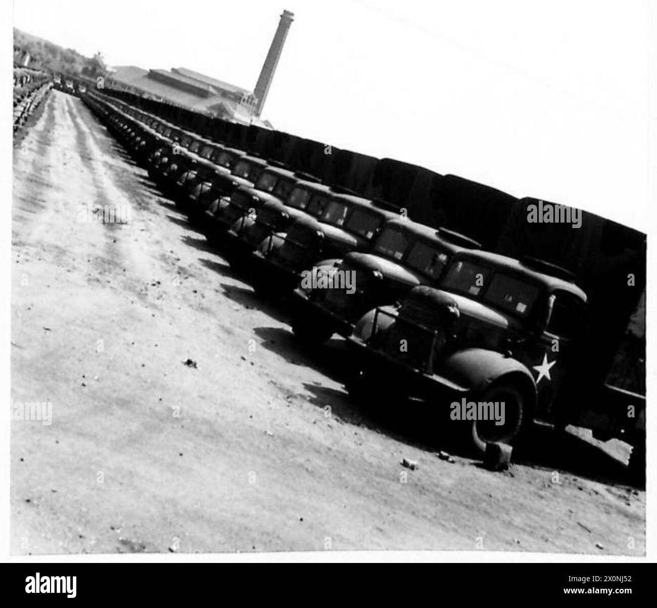 Austin 3-tonner vehicles at Laleham perform a special assignment for W ...