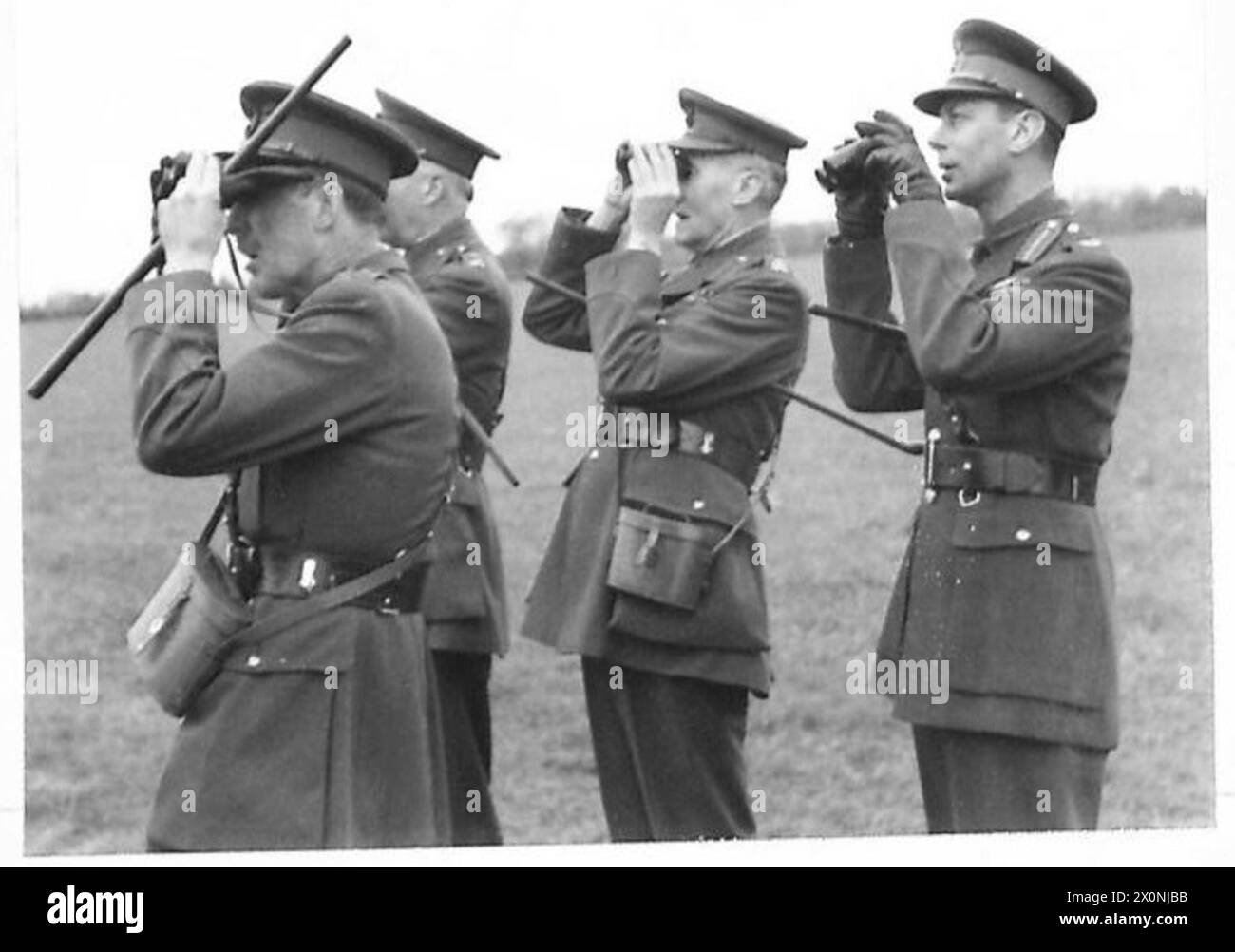 THE KING SEES PARACHUTE TROOPS IN ACTION - The King watching the ...