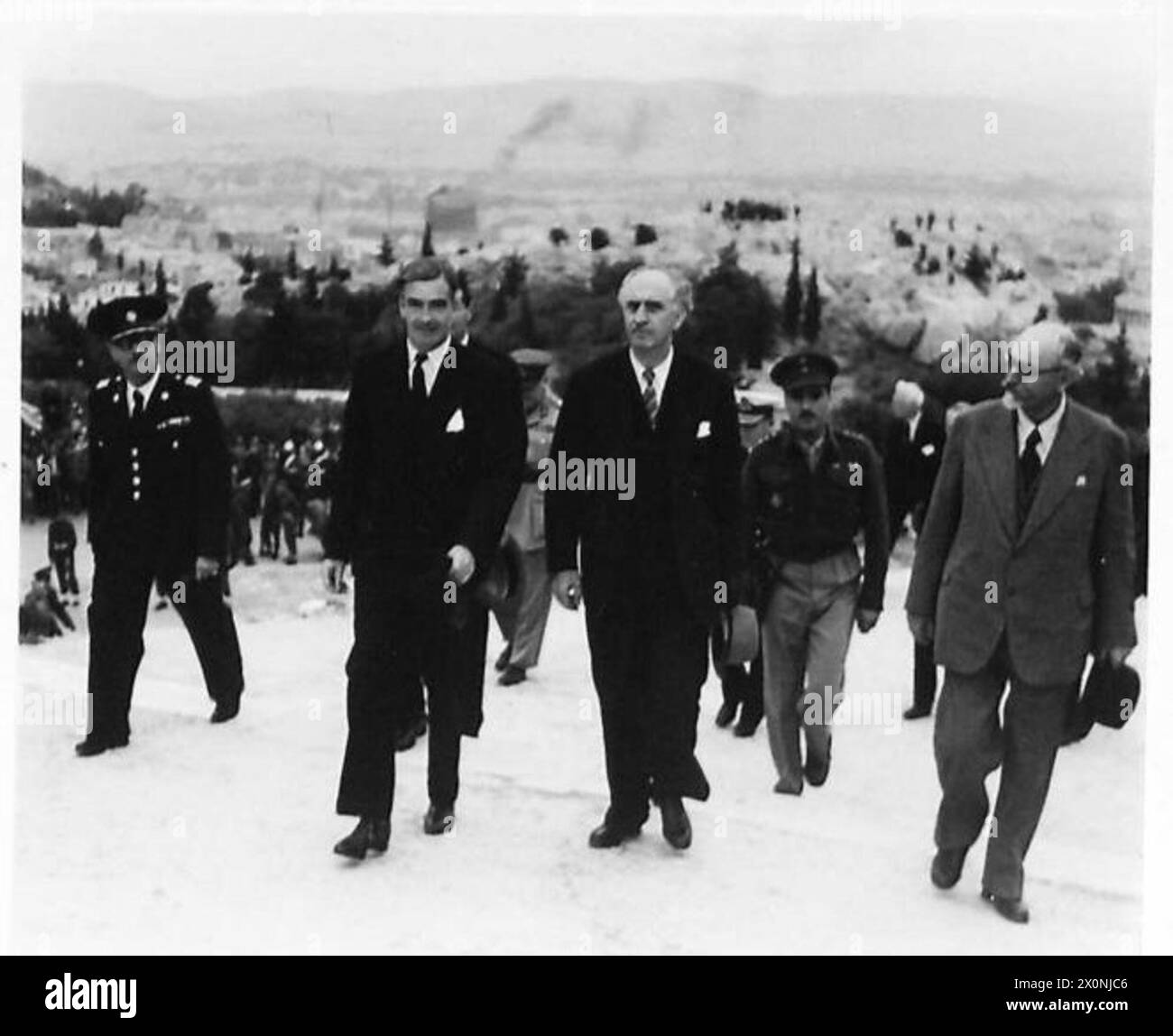MR. ANTHONY EDEN IN ATHENS - Mr. Eden and M. Papandreou, accompained by ...