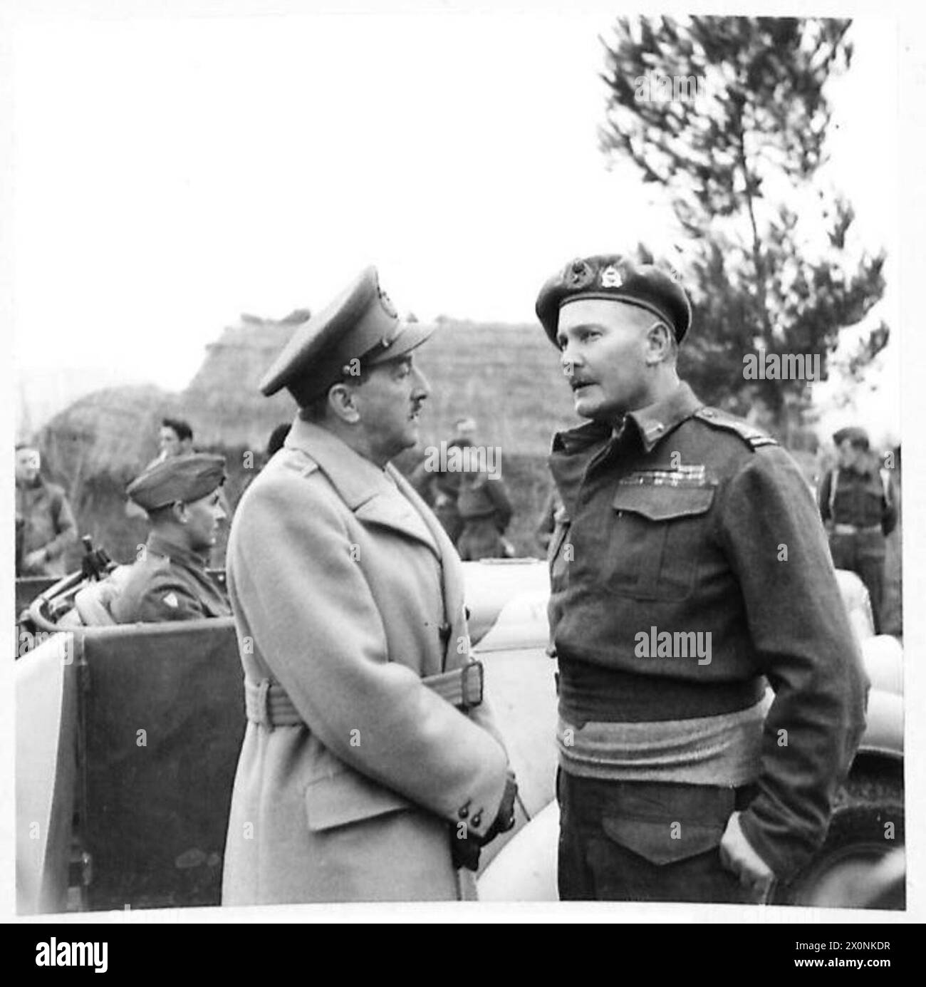 Generals Sir Alan Brooke and Sir Harold Alexander speak with General ...