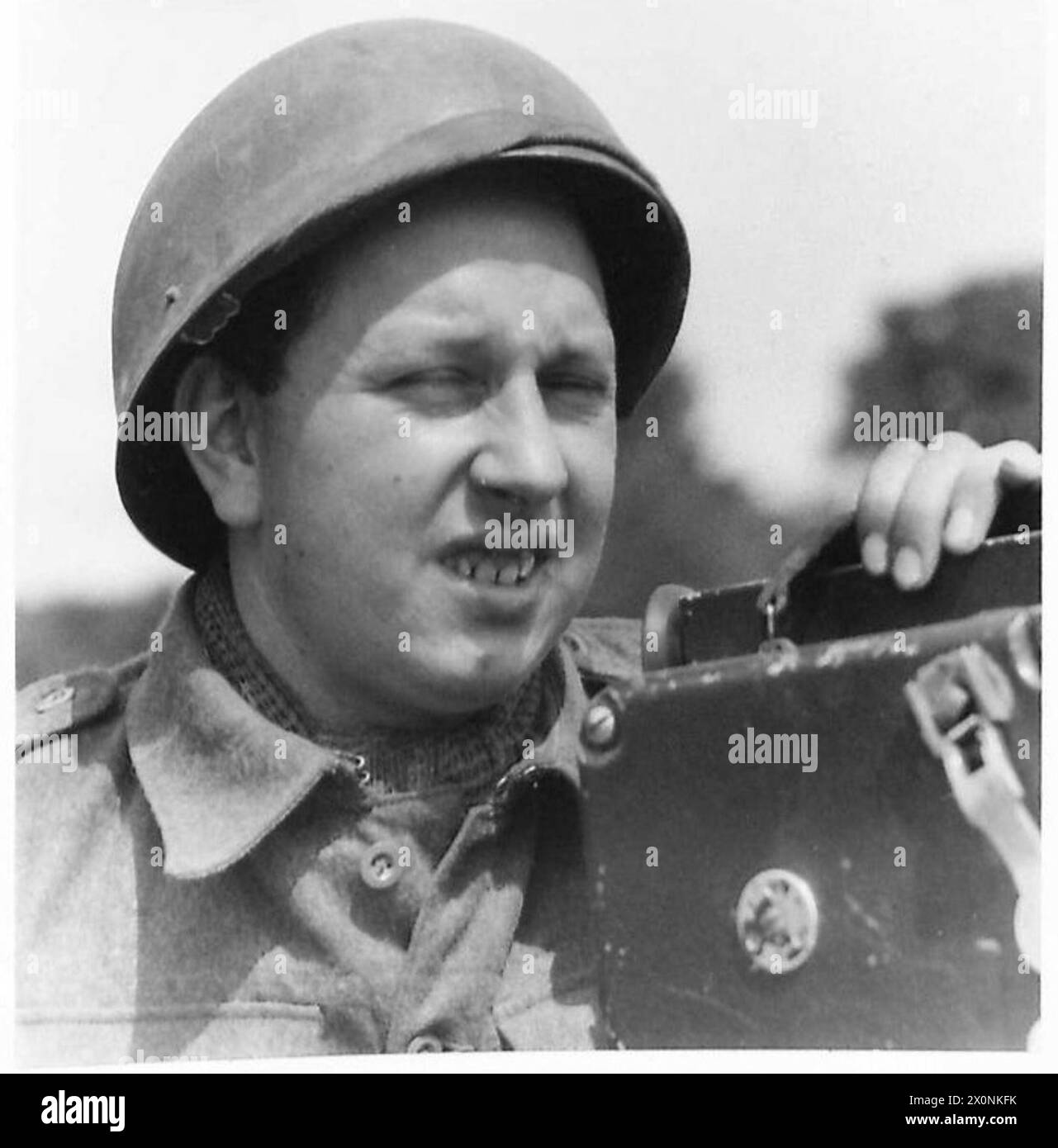 Photograph showing Sergeant Jones of Bognor Regis, Sussex, working as a ...