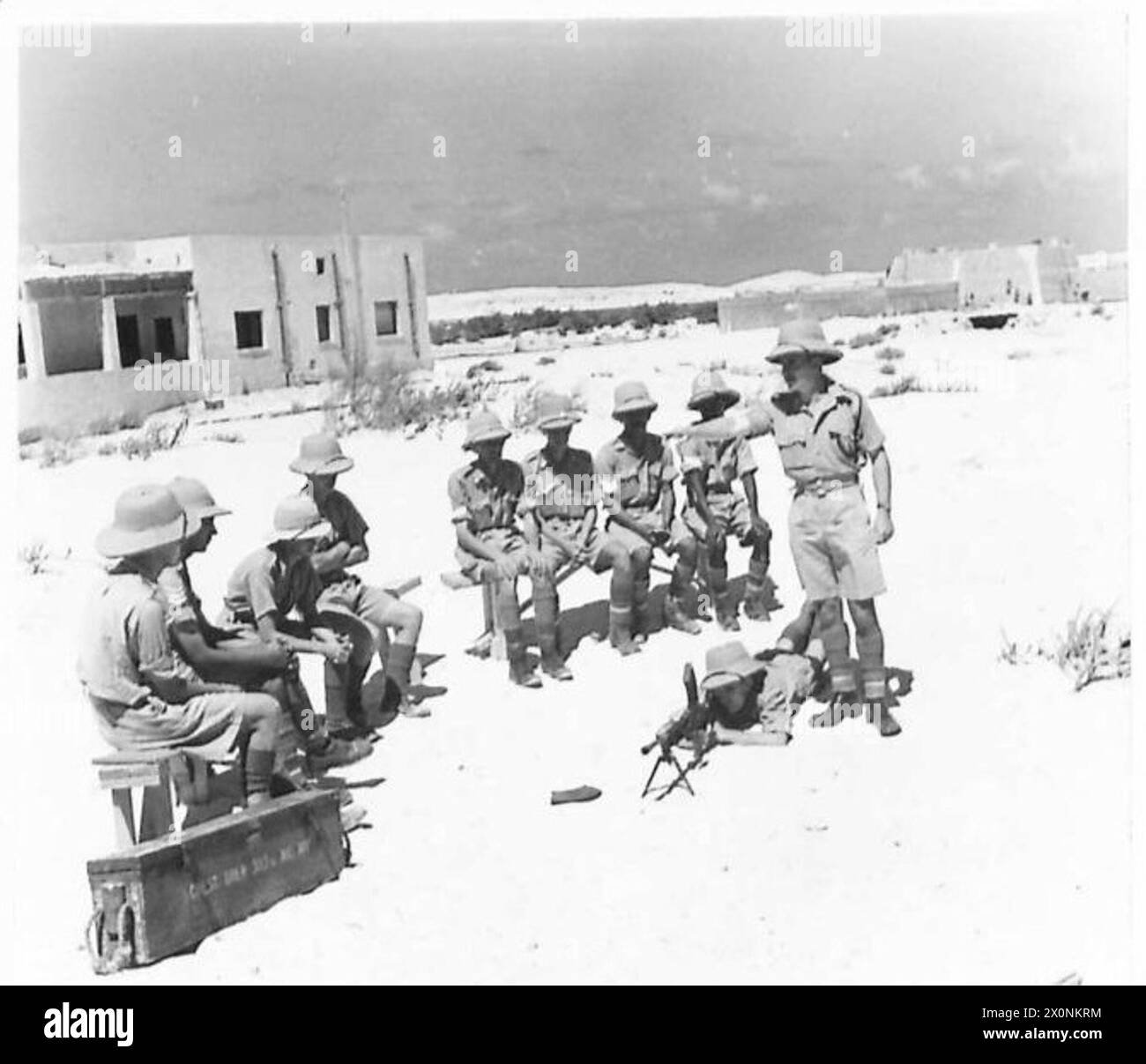 STAFF PERSONNEL IN TRAINING - A squad being given instruction in the ...