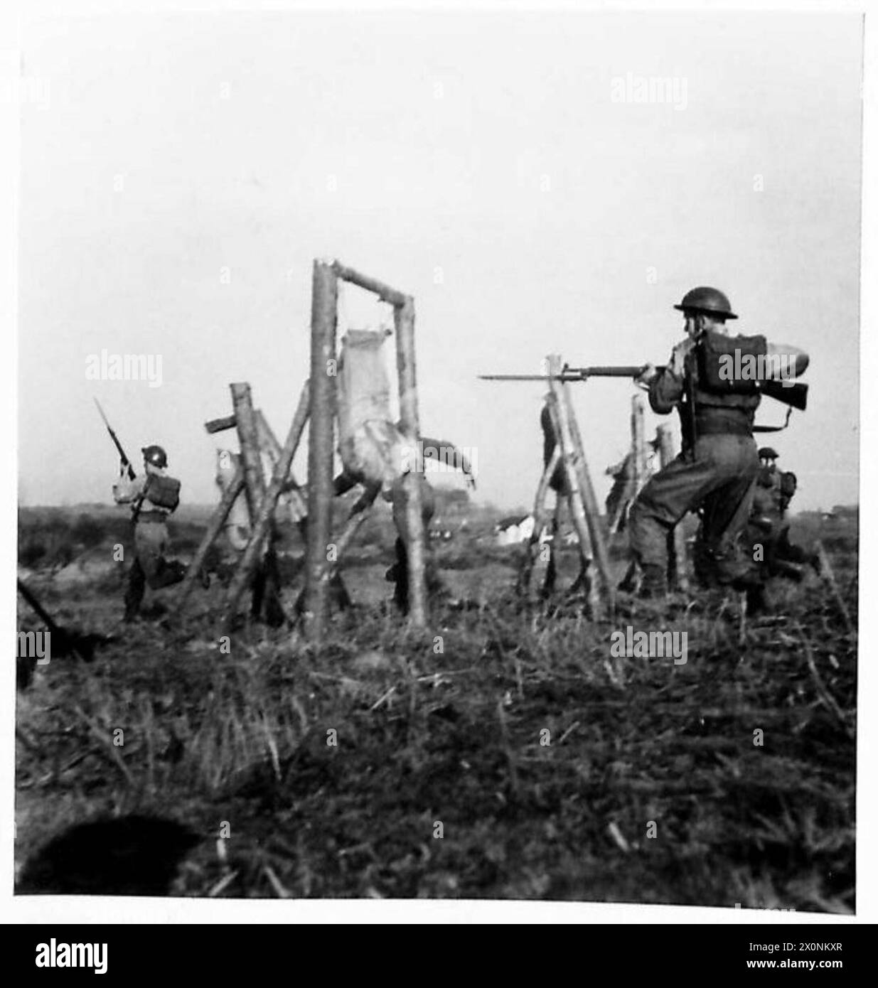 BATTLE SCHOOL TRAINING - Bayonetting the enemy during the course ...