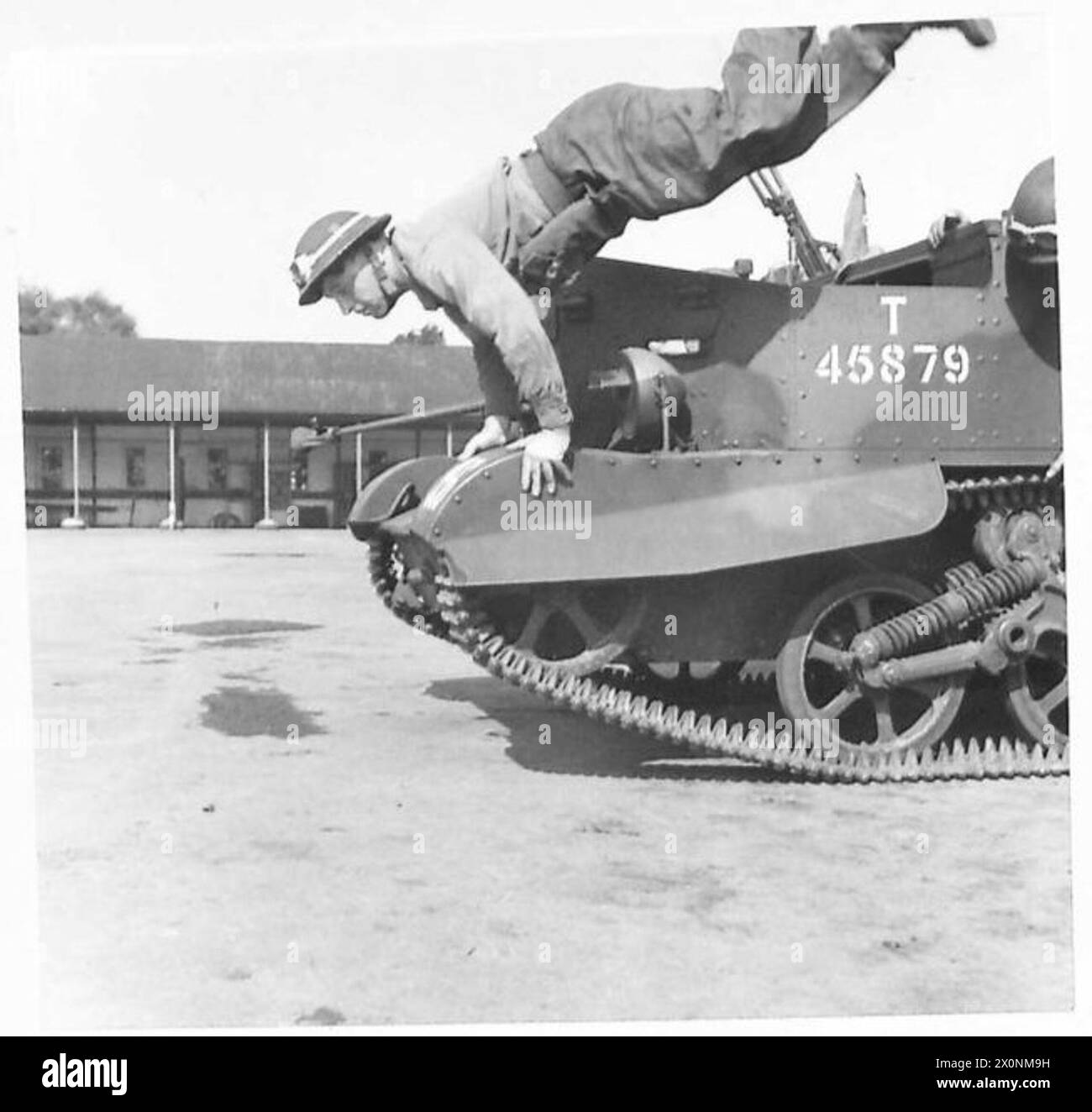 British Army soldiers receive training in mounting and dismounting ...