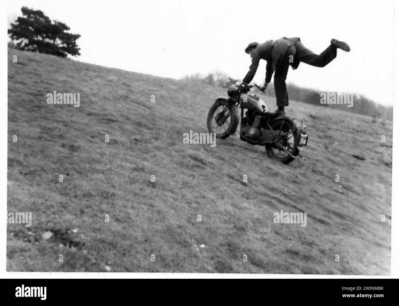 ARMY MOTOR-CYCLISTS IN TRAINING - An army despatch rider in training in ...