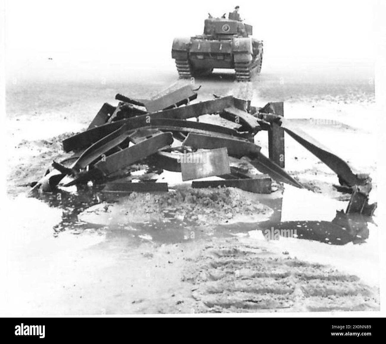 SPECIAL ASSIGNMENT FOR 79TH ARMOURED DIVISION - Churchill going over ...