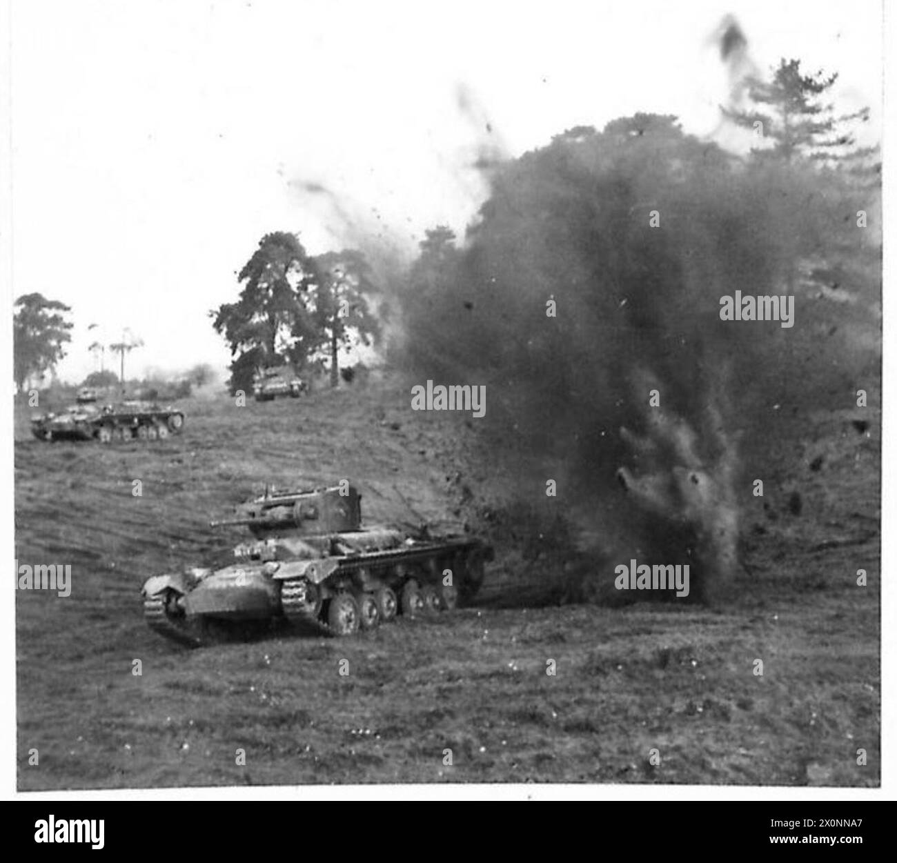 REALISITIC TANK TRAINING - An explosive charge fired near this ...