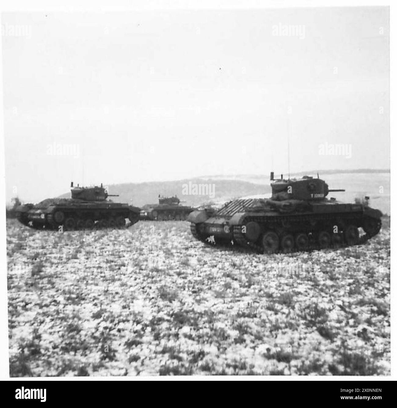 Photograph of Valentine Mark III tanks of the 16th Tank Brigade, 1st ...