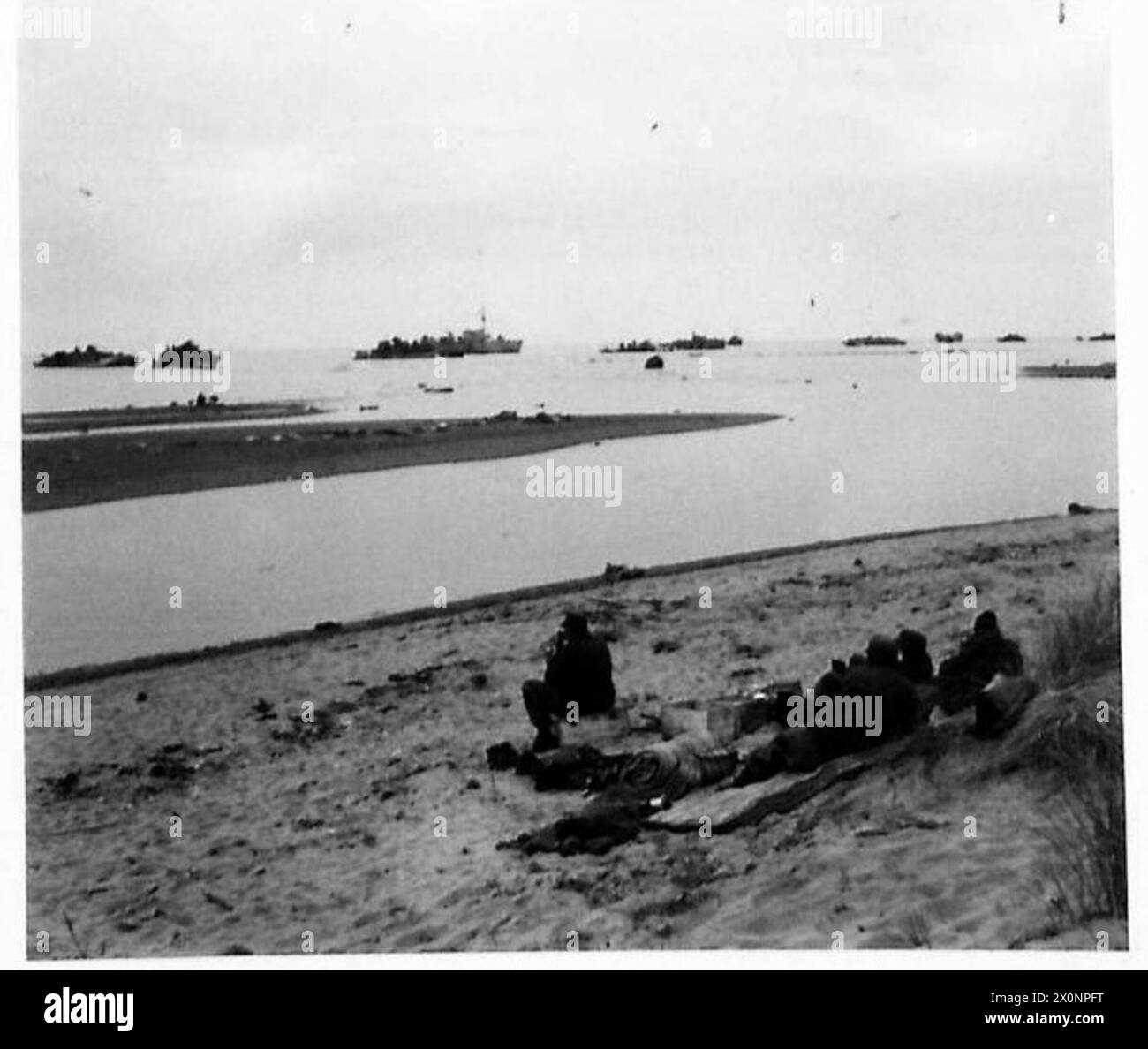 German Landing Force Surrenders - General view of the German Naval ...