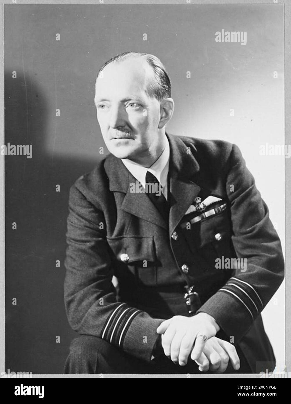 Photographic negative of Wing Commander B.D.S. Tuke of the Royal Air ...
