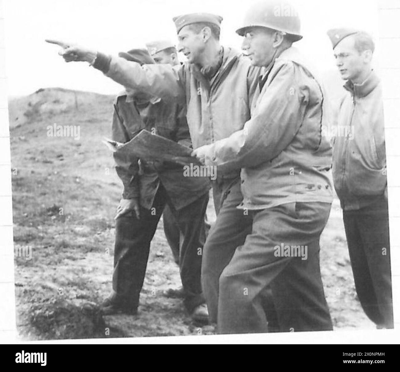 Lieutenant General Mark Clark and Mr. J. Amberg observe the Gothic Line ...
