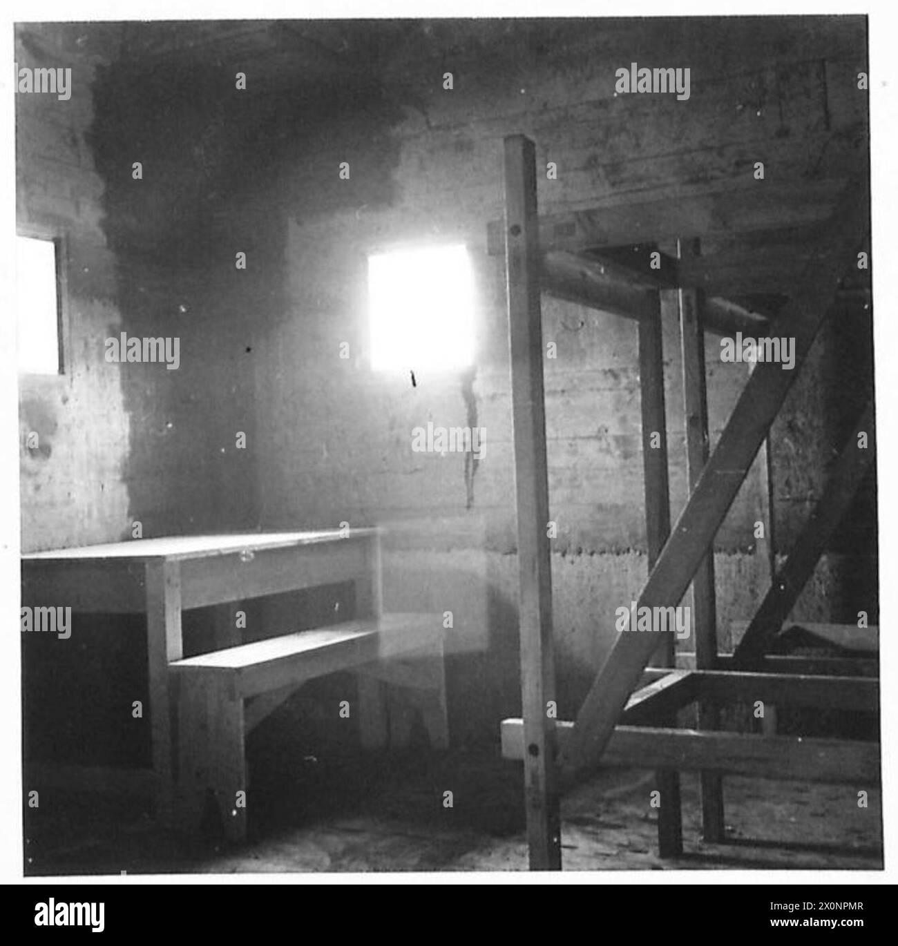 Interior view of crew quarters aboard Type B.1 vessel 'Monk' in West ...