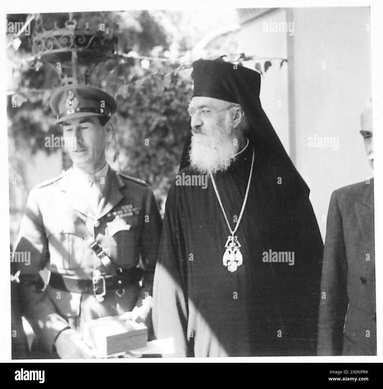 GREEK AWARD FOR GENERAL SCOBIE - Lieut. General Scobie and Archbishop ...