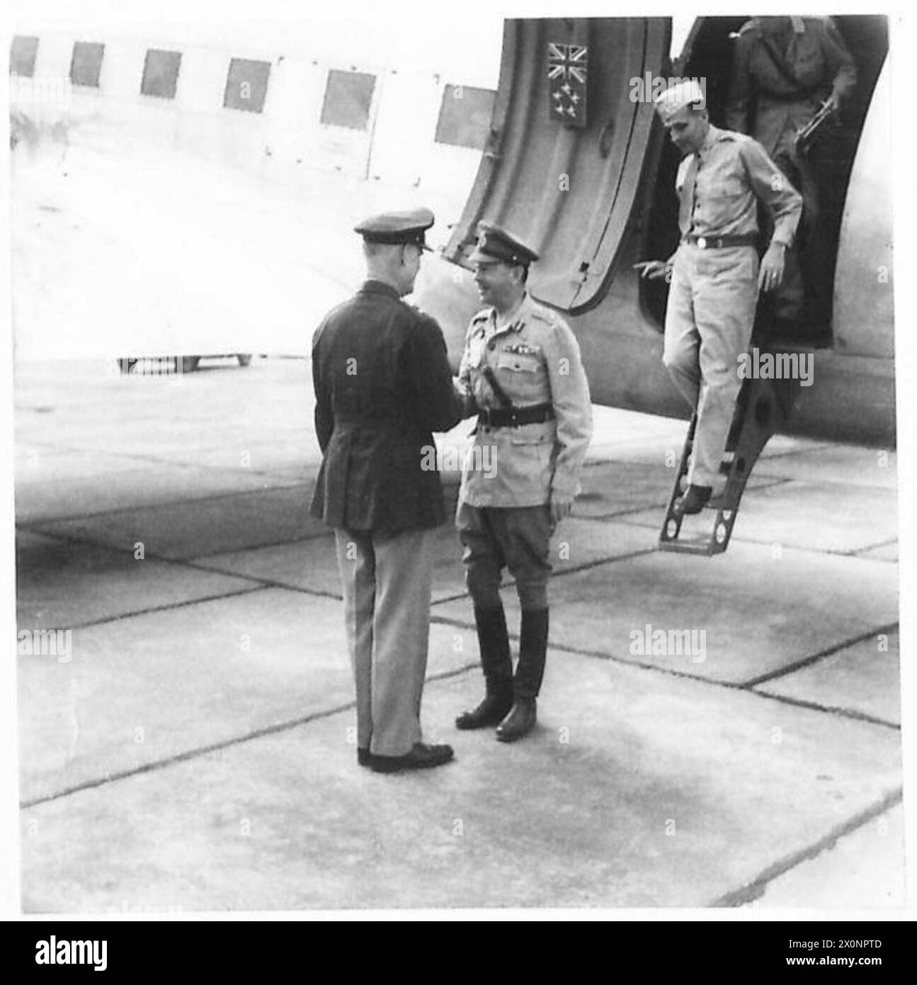 Field Marshal Alexander arrives in Milan and is greeted by General W.D ...