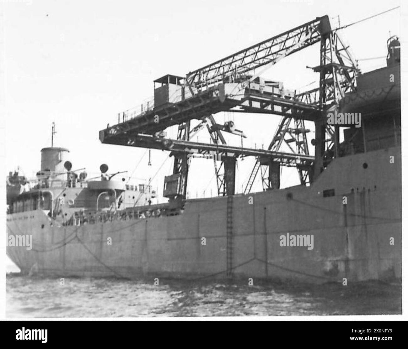 COMBINED OPERATIONS EXERCISE - The vehicle loading gear on the ship ...