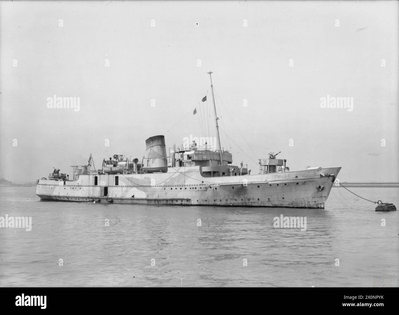 HMS QUEEN EAGLE - At a buoy QUEEN EAGLE (ex EMPRESS QUEEN Stock Photo ...