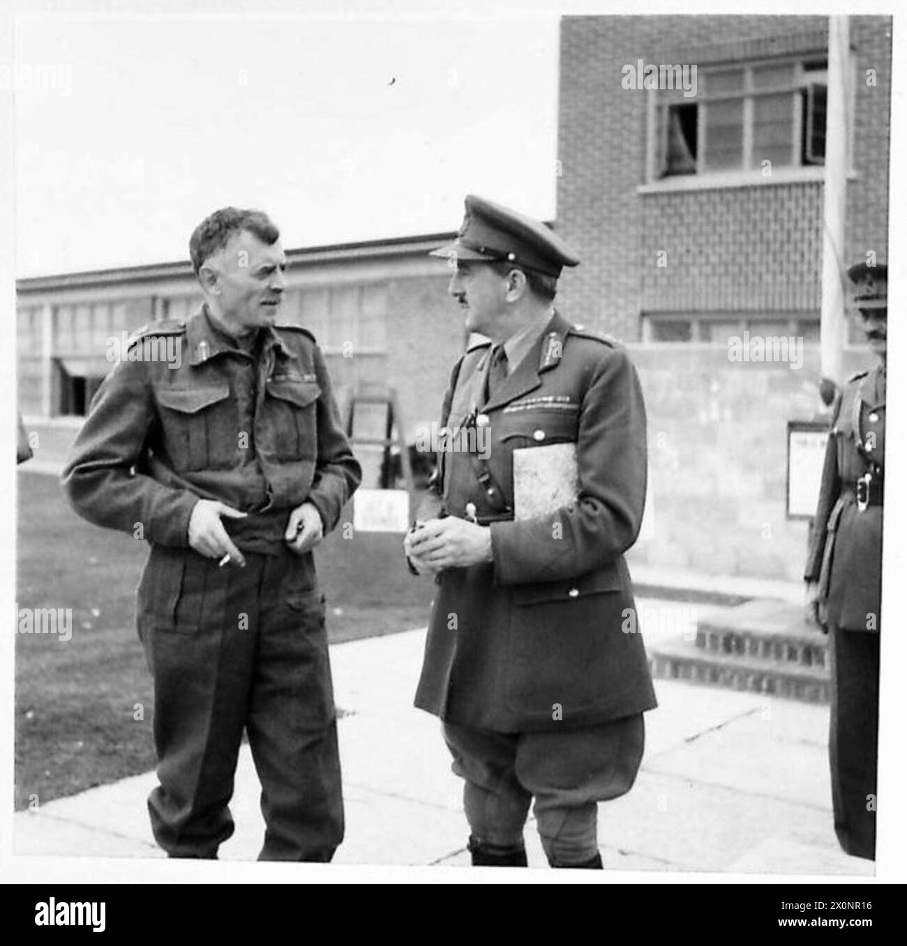 Photograph showing the Commander-in-Chief speaking with General ...