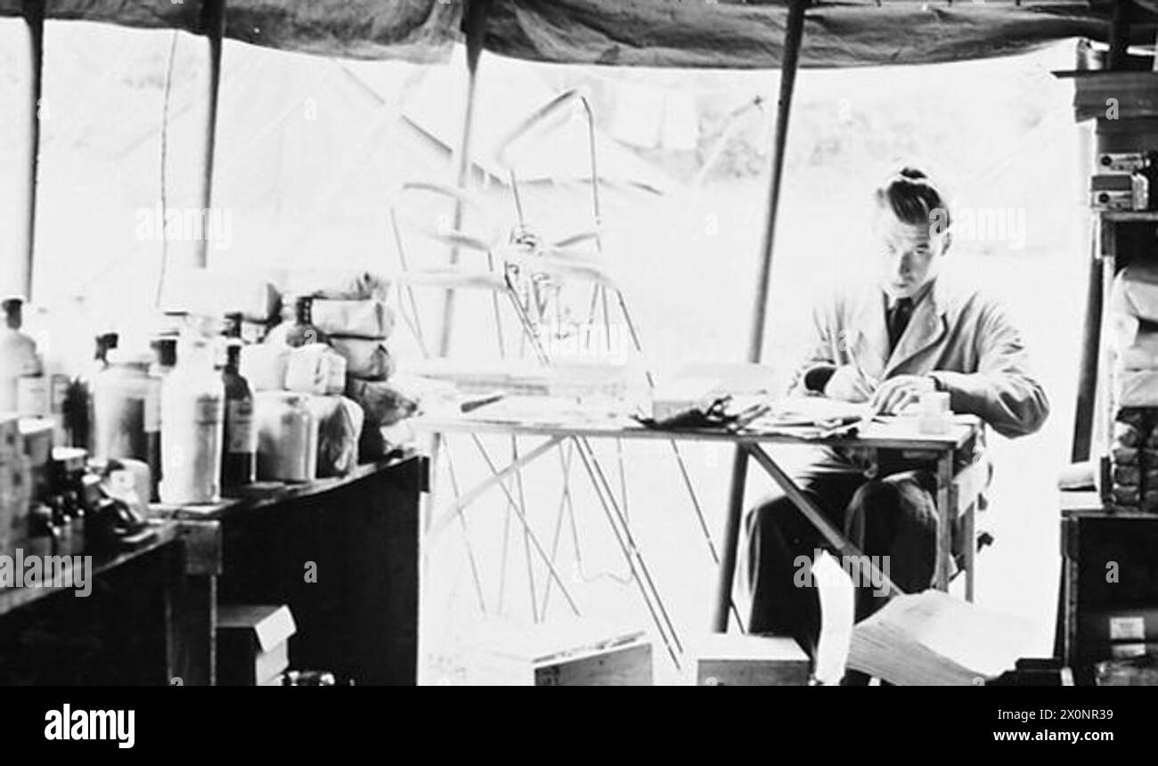 AT AN R.A.F. MOBILE FIELD HOSPITAL - Picture (issued 1944) shows - A ...