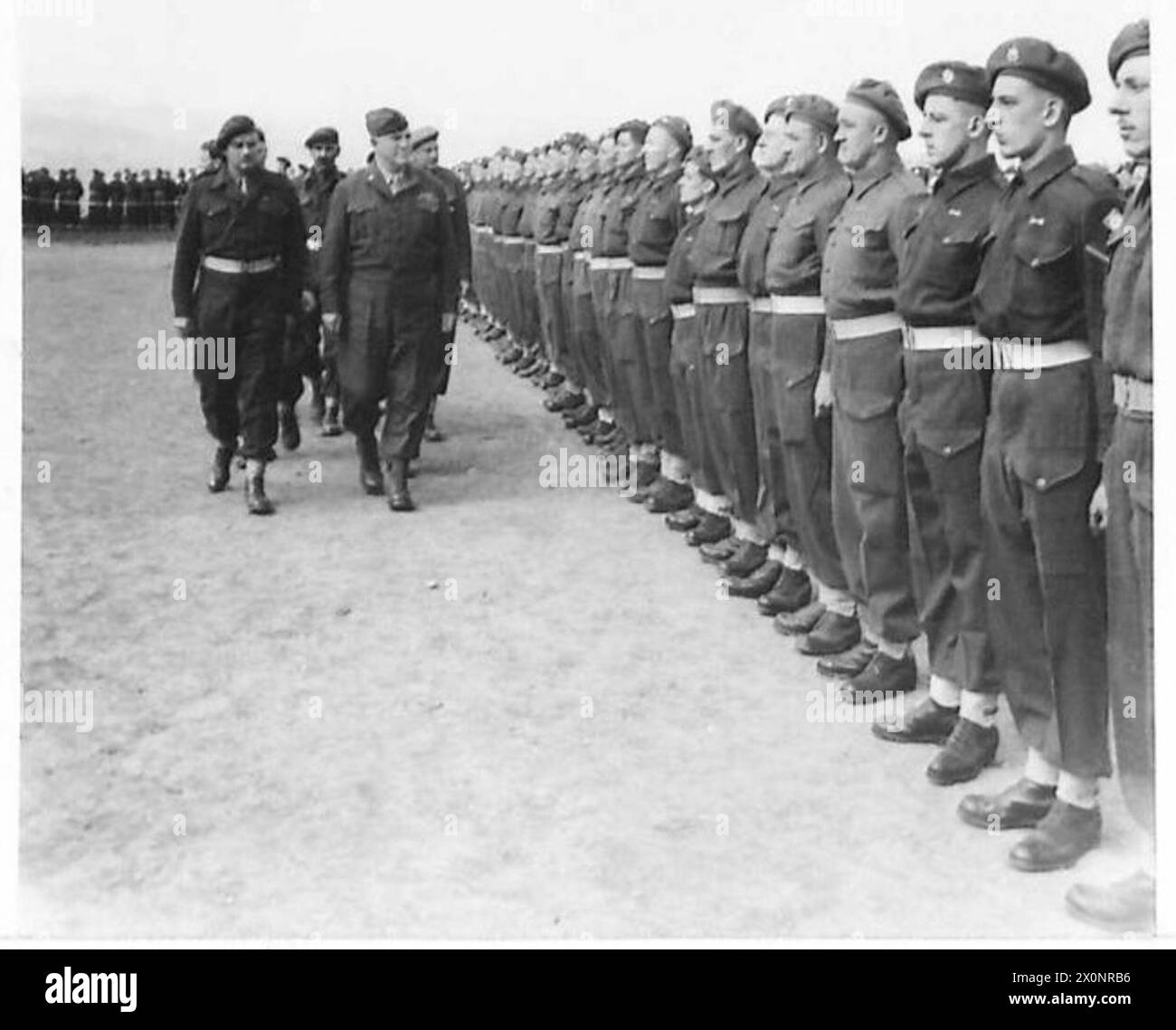 Brigadier General J.P. Sullivan and Major D.H. Tooms inspect the RASC ...