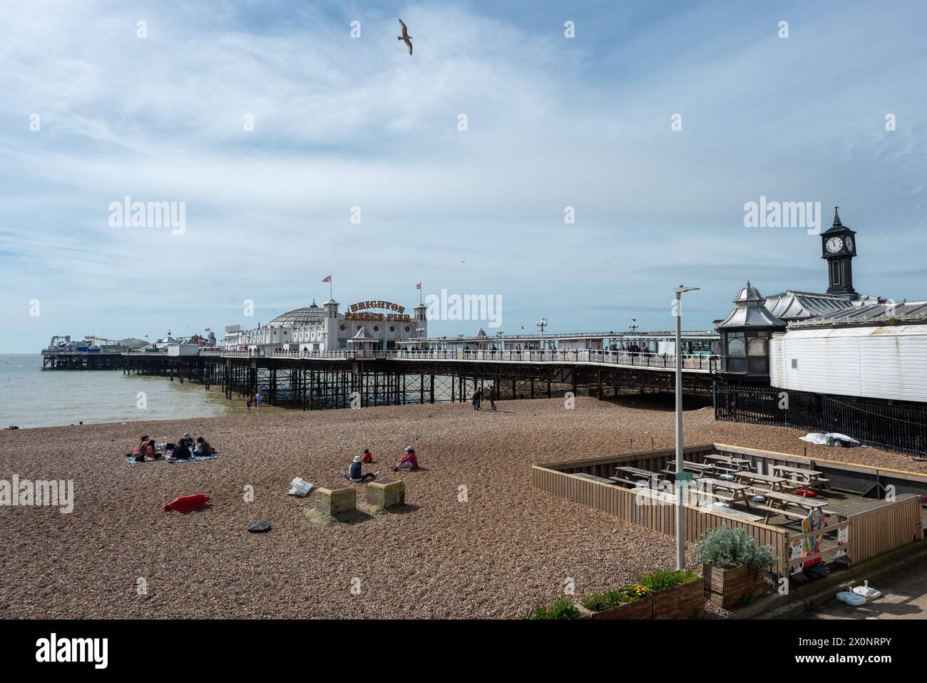 Brighton's famous Palace pier on a warm and sunny day. April 2024 Stock ...