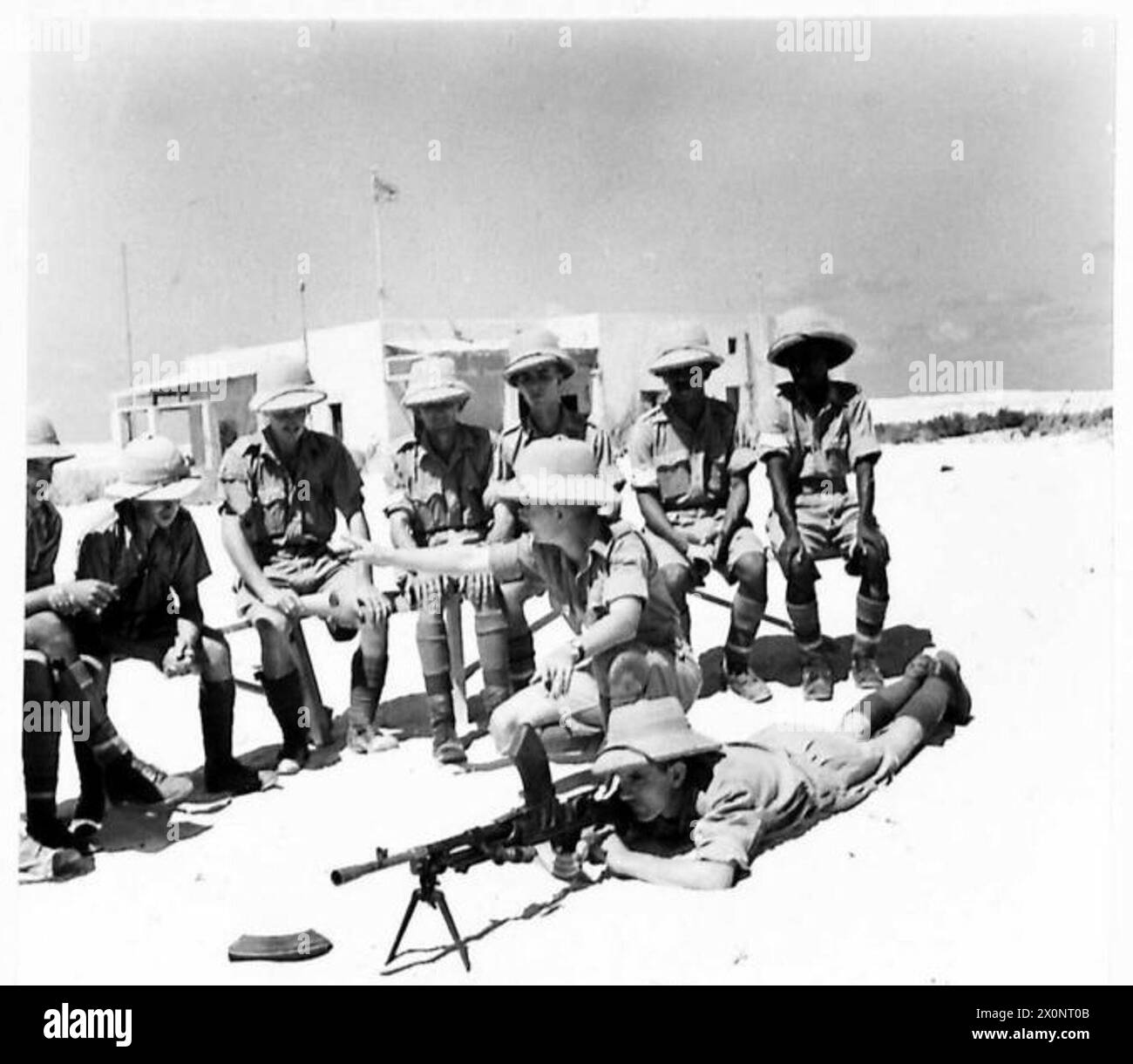 STAFF PERSONNEL IN TRAINING - A squad being given instruction in the ...