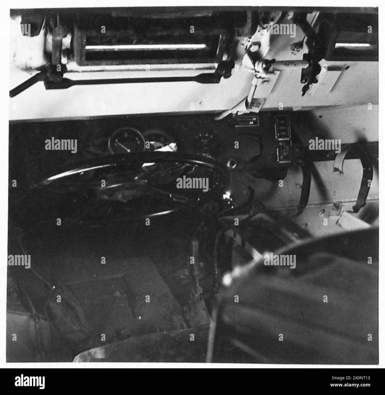 CAPTURED GERMAN ARMOURED CAR - The dashboard Photographic negative ...