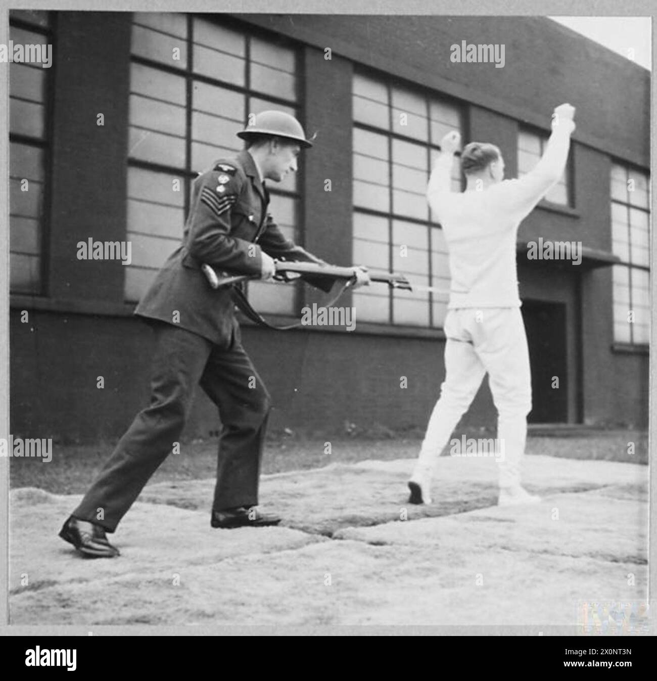 DEMONSTRATION OF UN-ARMED COMBAT - For story see CH.4223 An instructor ...