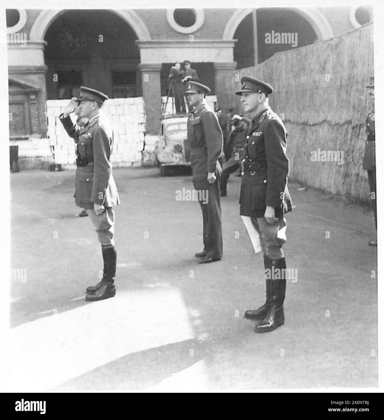 Photograph shows Major General 'Jock' Campbell receiving the Victoria ...