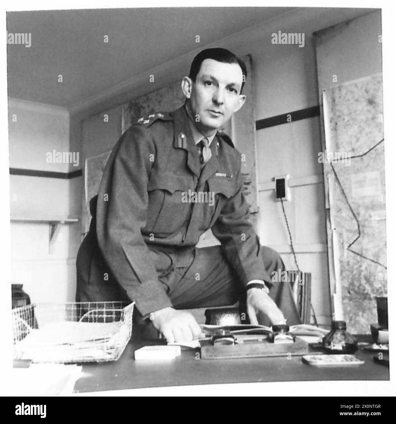 Portrait of Brigadier G.A.K. Meyer, OBE, of H.Q.R.S. 9th Anti-Aircraft ...