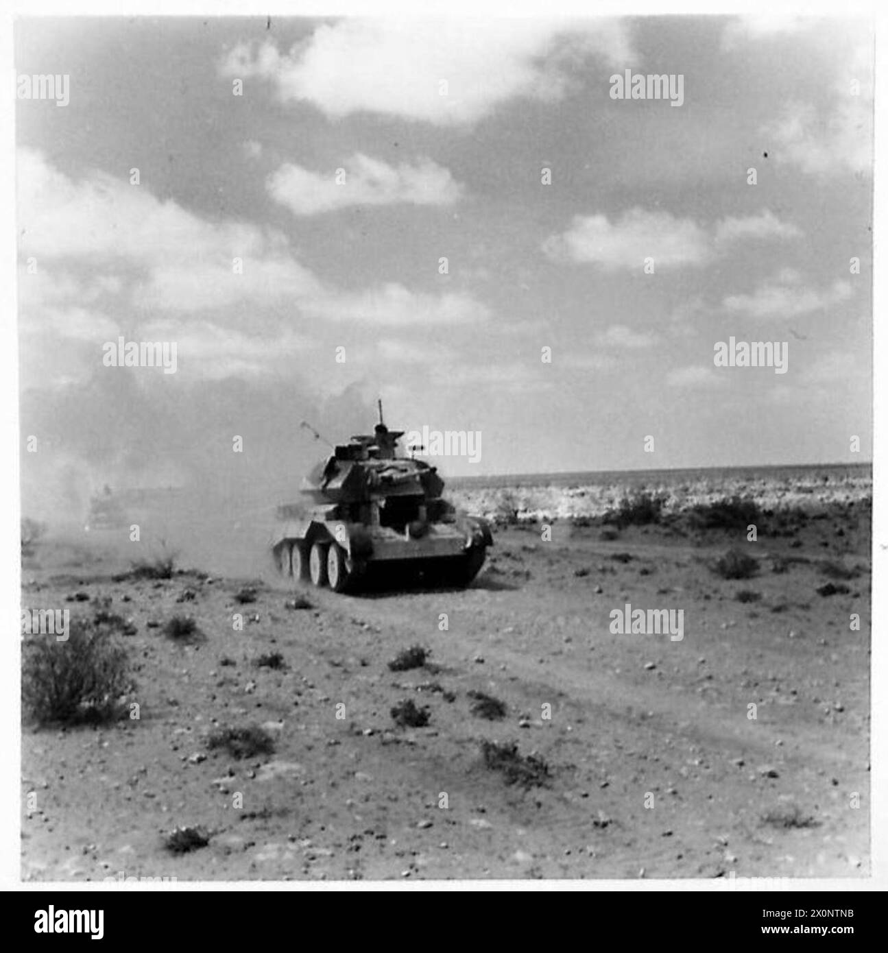 Tanks move into action in the Western Desert, with crews operating ...