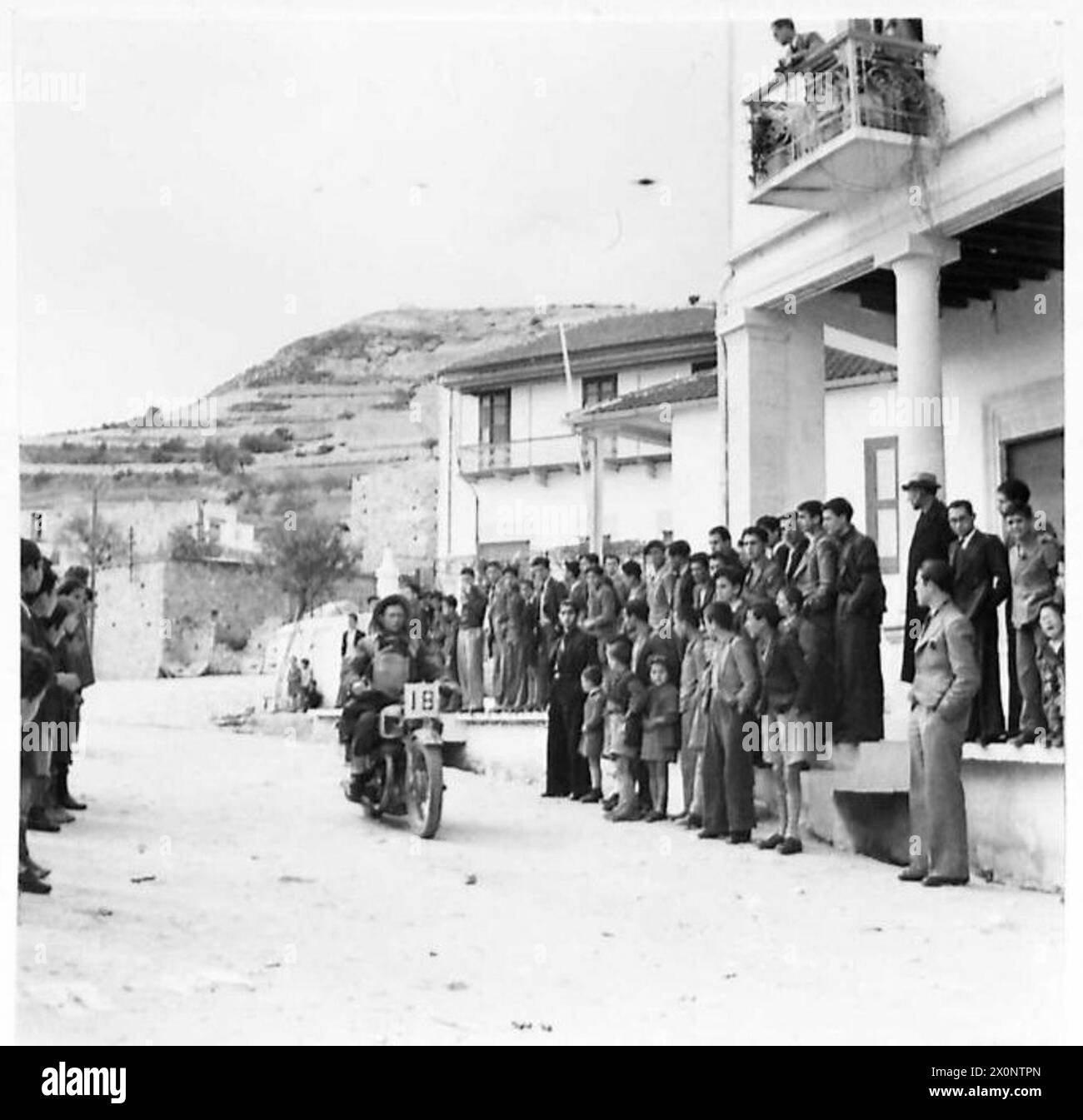 MOTORCYCLE TRIAL FOR DISPATCH RIDERS IN CYPRUS - A D.R. passing through ...