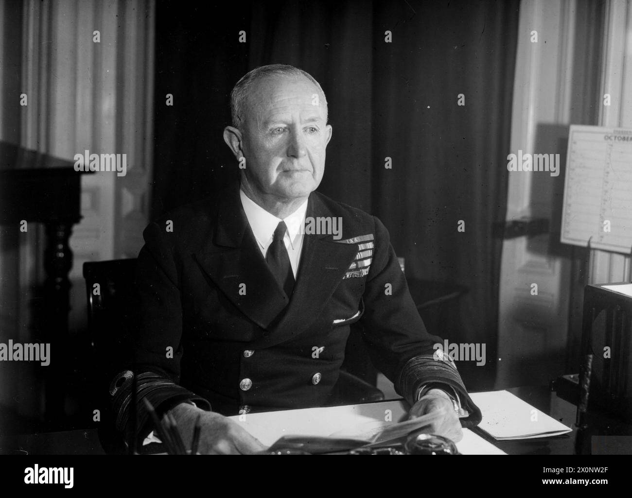 Admiral of the Fleet Sir Andrew Cunningham, First Sea Lord and Chief of ...