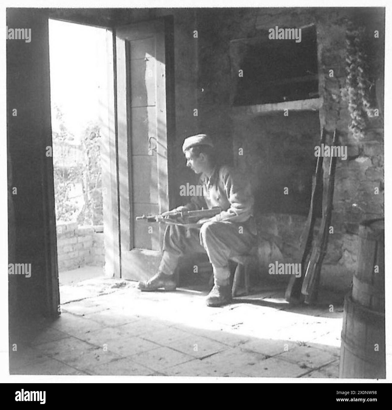 Security guard in stands Cut Out Stock Images & Pictures - Alamy
