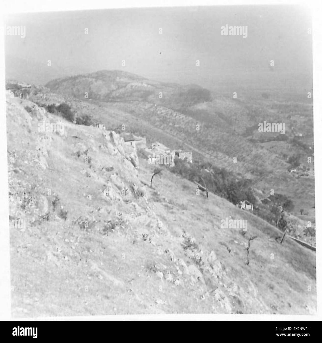 EIGHTH ARMY : VARIOUS - View back from captured German positions along ...