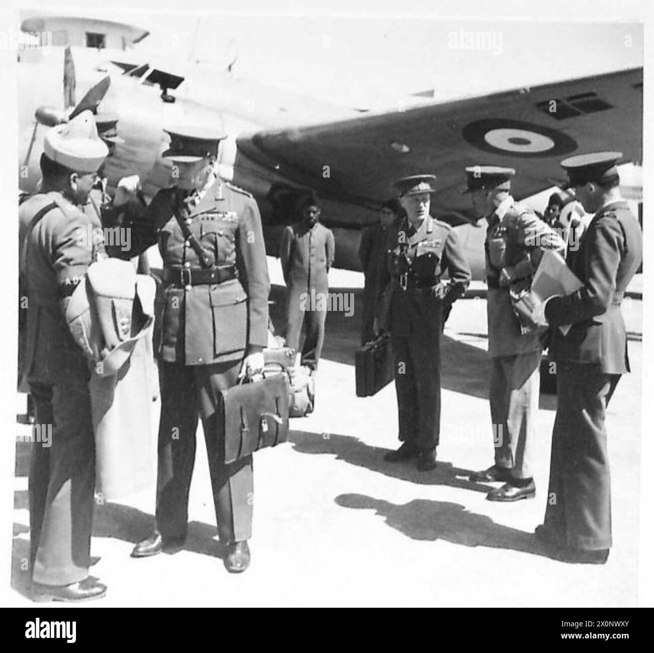 Photographic negative showing the Commander-in-Chief visiting the 10th ...