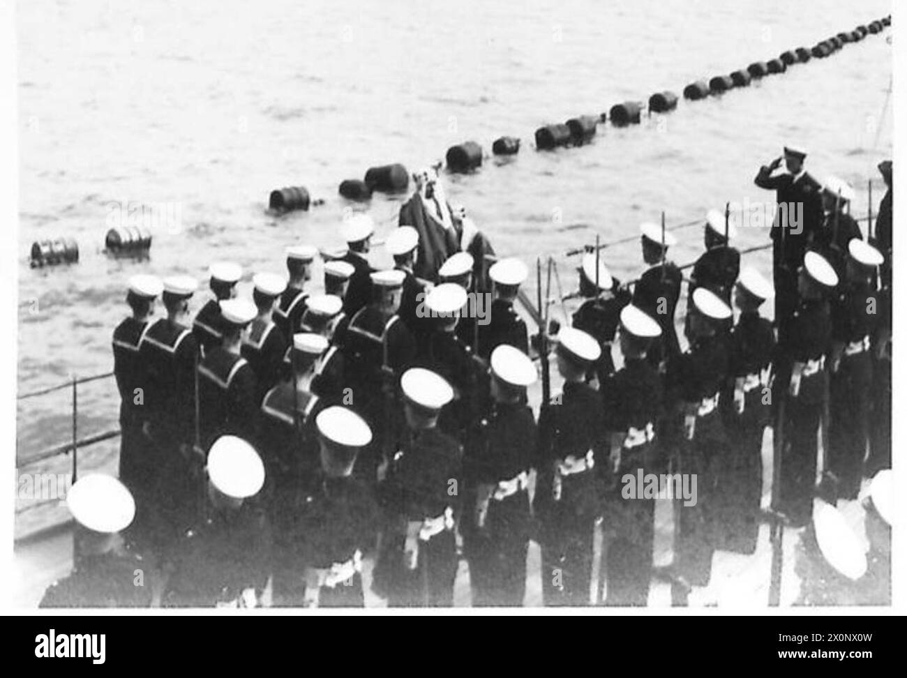 HRH Emir Mansur bin 'Abd al-'Aziz boards HMS Queen Elizabeth during a ...