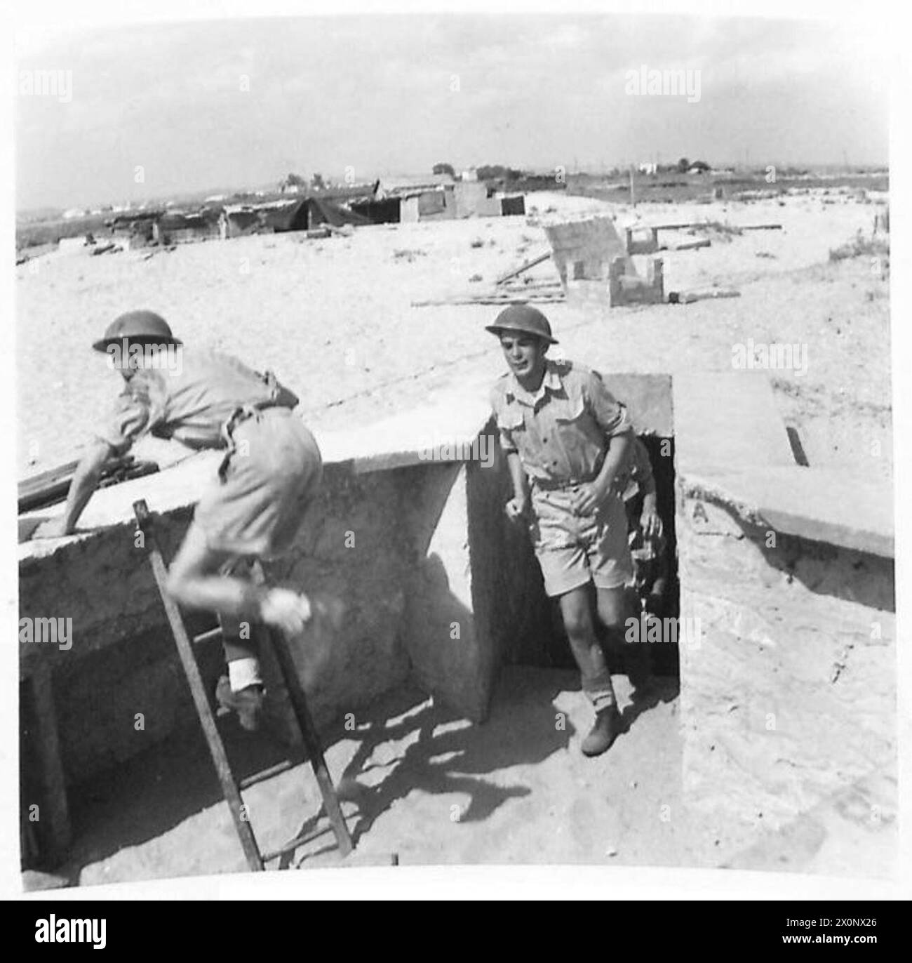 A military detachment emerges from an underground shelter in North ...