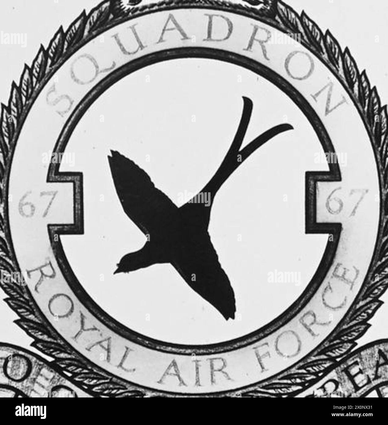 No.67 Squadron RAF badge displays the motto "No Odds Too Great ...