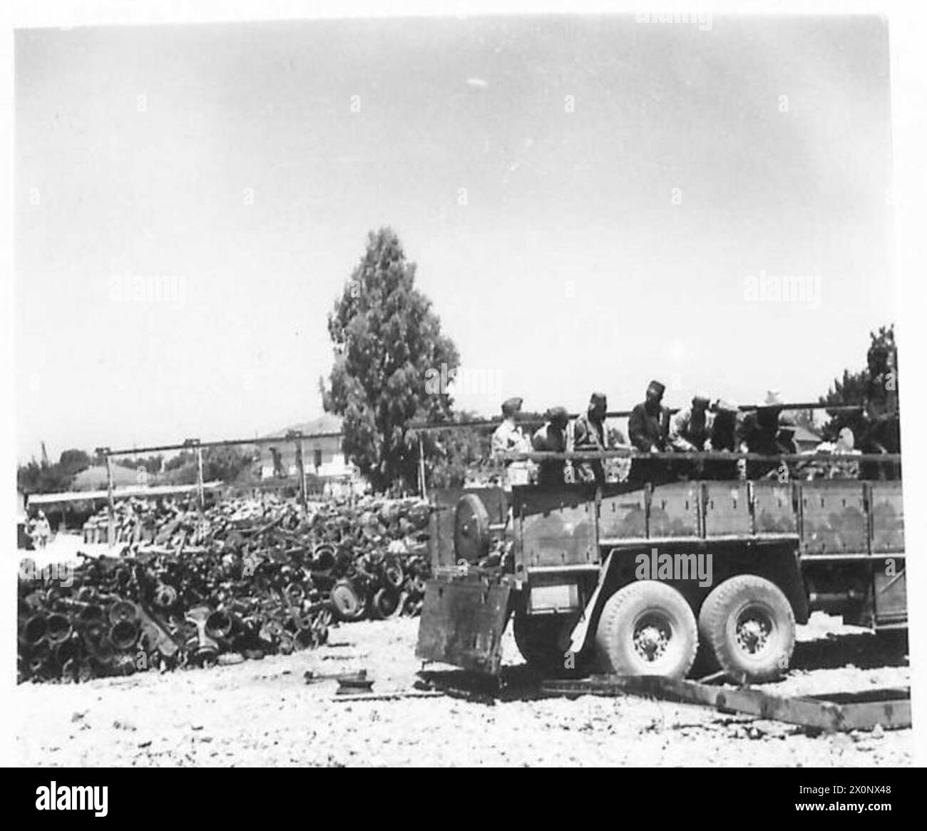 SALVAGE - Unloading lorried loaded with scrap metal. Photographic ...