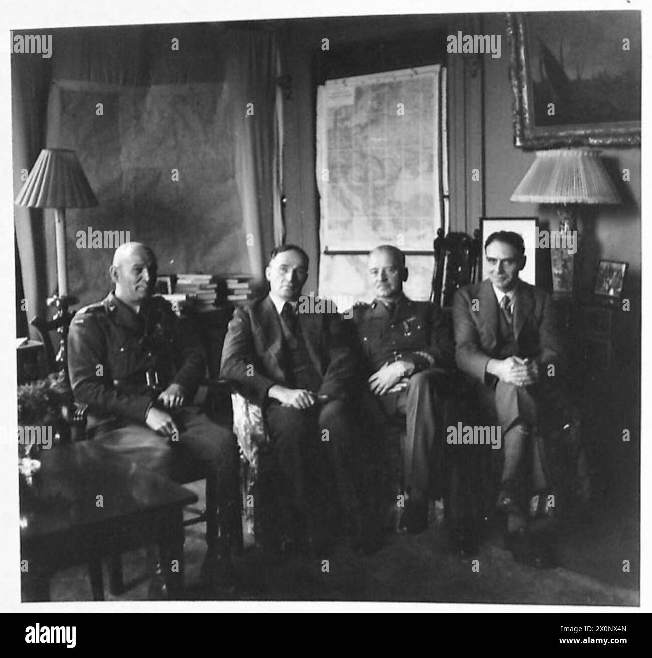 Generals Sikorski and Zając of the Polish Army meet Judge Clark and ...