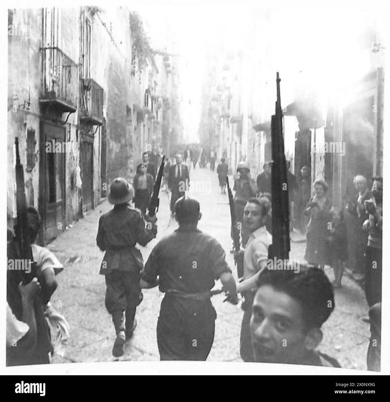 INVASION OF ITALY : FIFTH ARMY ENTRY INTO NAPLES - Crowds of Italians ...