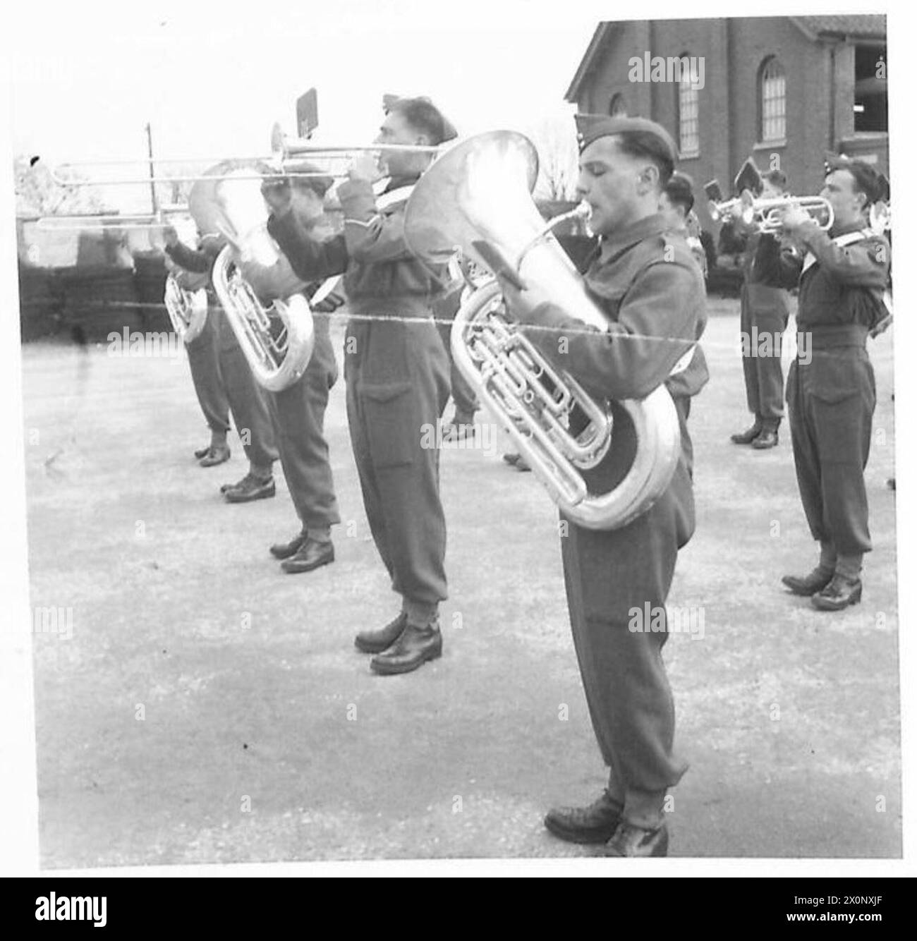 INFANTRY TRAINING CENTRE (continued) - The band practices. Photographic ...