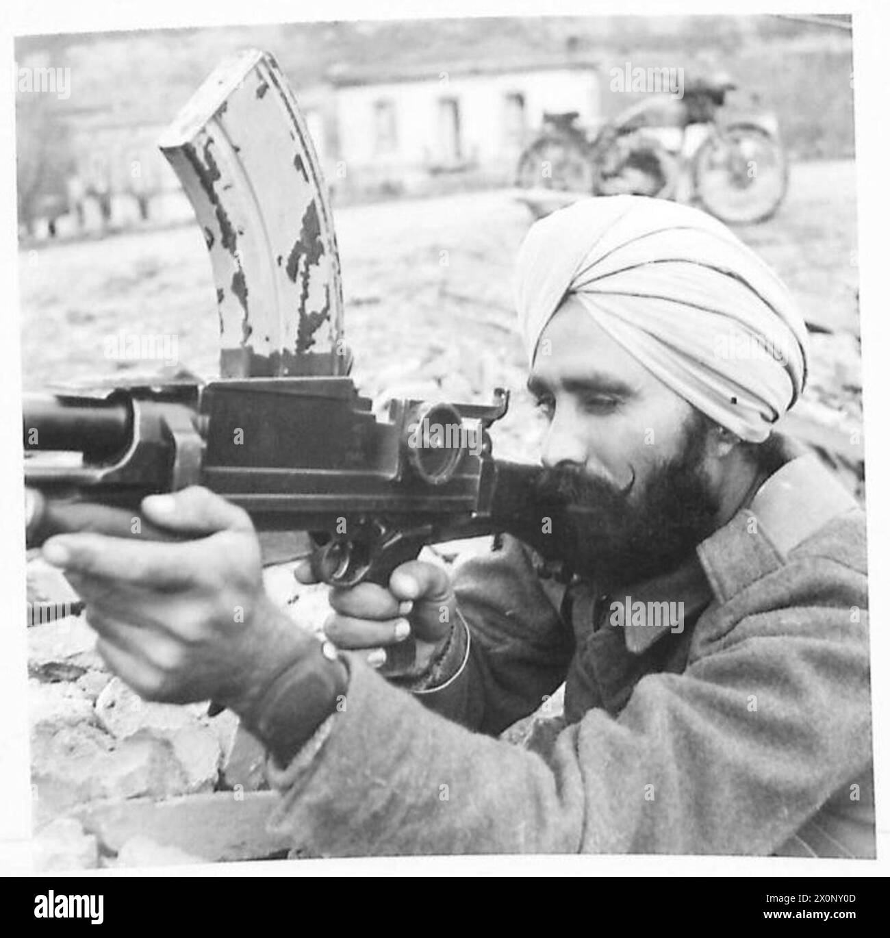 Corporal Chain Singh, a Sikh Bren gunner of the 6th Royal Frontier ...