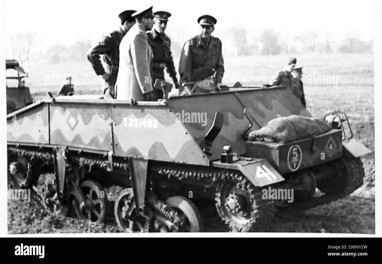 His Majesty the King observes field exercises from an open track ...